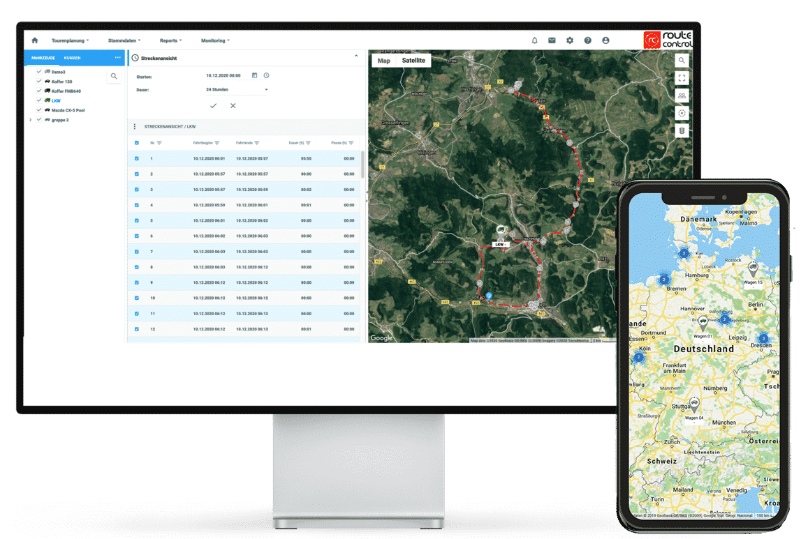Routenoptimierung zur Kostensenkung mit routecontrol